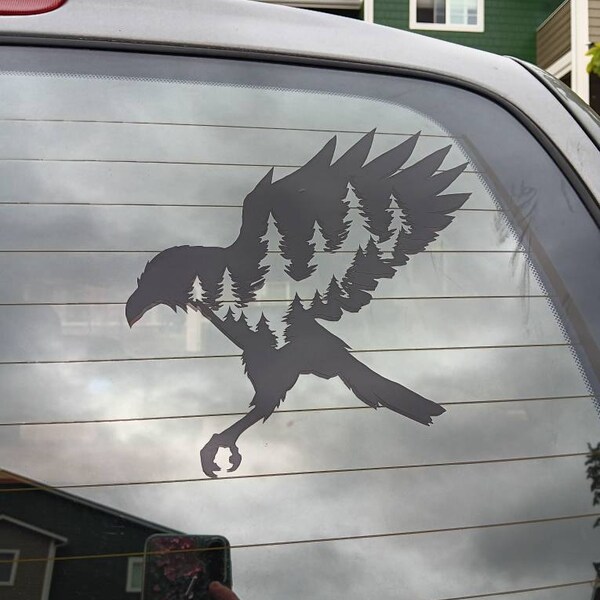 Crescent Moon Decal Tree Stickers, Nature Stickers, Nature Car Decal ...