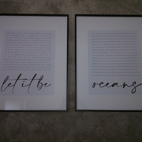 Custom Song Lyrics Print, Your Song Lyrics Printed, Lyrics Art, Wall ...