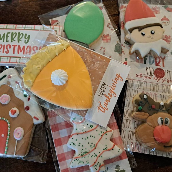 Printable Cookie Card - Merry Christmas - 3.5"x5" - Etsy