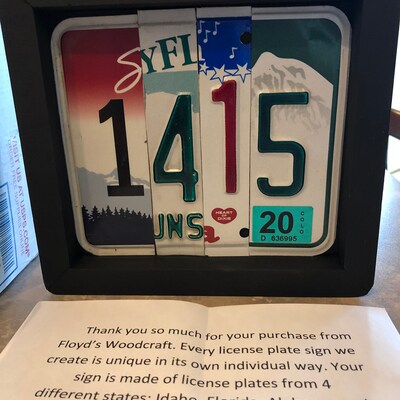 Custom Personalized License Plate House Numbers Sign, Address, Unique ...