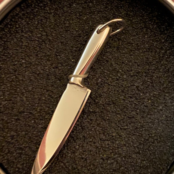 Chef Knife Silver Pendant Charm Miniature, Pastry Chef Graduation Gift ...