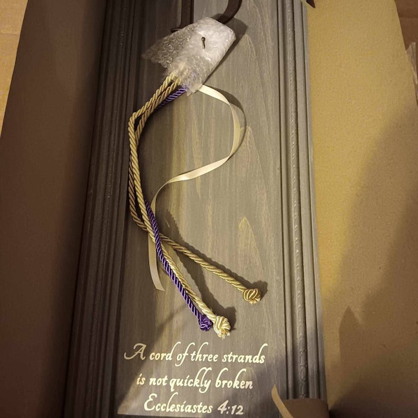 God's Corded Knot With Verse, a Cord of Three Strands,colored Cord ...