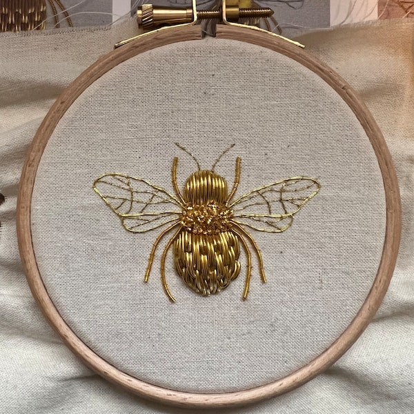 Small Goldwork Letter Pin - Etsy UK