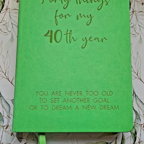 60 Things for My 60th Year Vegan Luxury Custom Notebook. Sixtieth ...