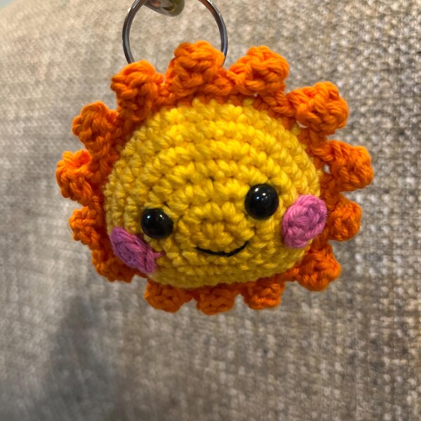 Sun Keychain Crochet Pattern, Crochet Sun, Amigurumi Pattern, Crochet ...