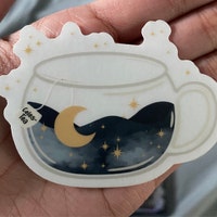 Celes-tea Celestial Tea Cup Waterproof Sticker Galaxy Laptop and Water ...