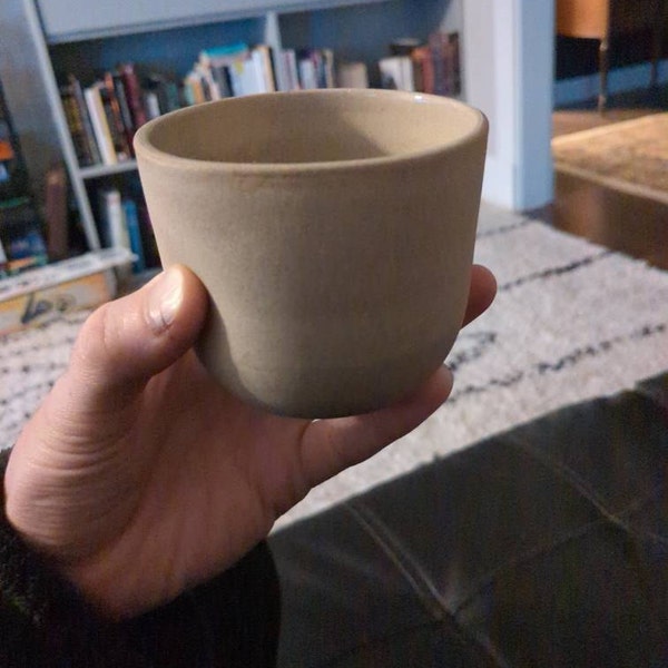 Minimal Blue Coffee Cup, Ceramic Indigo Blue Tumbler, Pottery No Handle ...