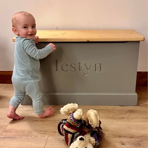 Handmade, Personalised Solid Wood Toy Box With Soft Closing Lid - Etsy UK
