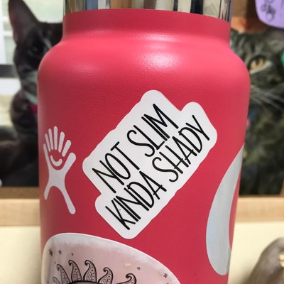 Not Slim, Kinda Shady Sticker, 2 X 1.2 Inches, Vinyl Waterproof Sticker ...