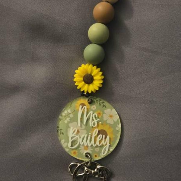 Fall Teacher Lanyard - Personalized Lanyard for Keys or ID Badge ...