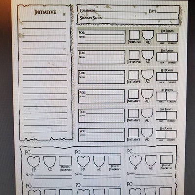 Dnd Party Tracker DM Tools RPG Dnd - Etsy