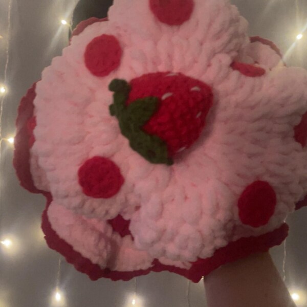 Strawberry Shortcake and Friends Inspired, ANGEL CAKE Crochet Adult Bucket Hat, Rave Hat - Etsy