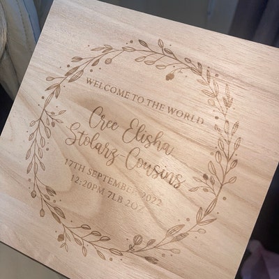 Personalised Wooden Baby Box, Engraved Baby Box, Baby Memory Box ...