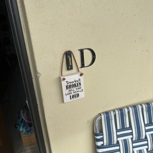Doorbell Broken Sign, Custom Wood Broken Door Bell Sign - Etsy