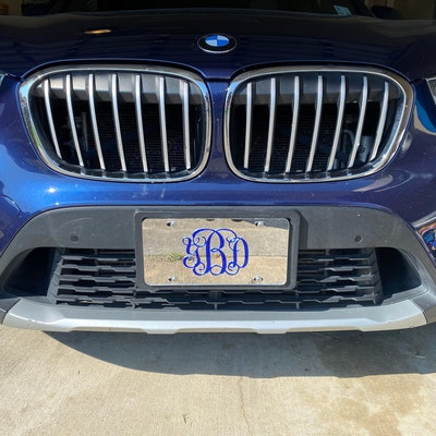 Monogram Mirror License Plate - Etsy