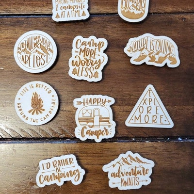 Camping Magnets Wooden Fridge Magnets Peak Magnetic Hiking Gift - Etsy