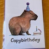 Happy Capy Anniversary Capybara Love Card - Etsy