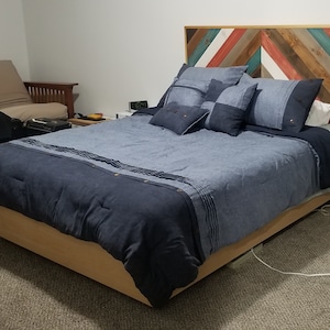 Plank Standing Platform Rustic Modern Platform Bed Frame and - Etsy