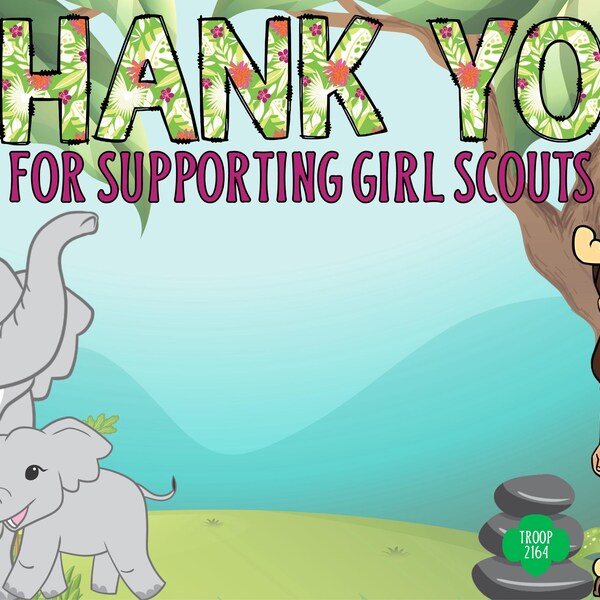 2025 Girl Scout Themed Cookie Banner (LBB Baker) - Printable PDF - Etsy