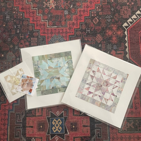 Courthouse Steps Quilt Block Print 8x8 | 6x6 | Giclée Print | Paper ...