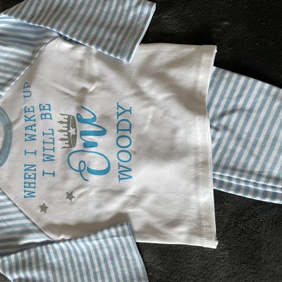 Personalised 1st Birthday Pyjamas, Baby Girl Pjs, Swan Theme, First ...