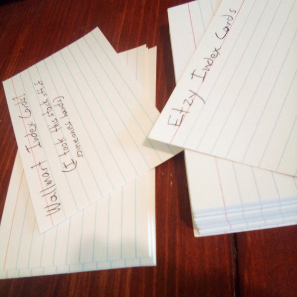 Index Cards, Blank and Lined Refills, Punched Holes for Artbysunfire ...