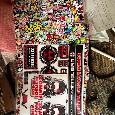 R/C Scale ZOMBIE Decal Stickers Axial SCX10 Wraith Crawler Rock Crawl ...