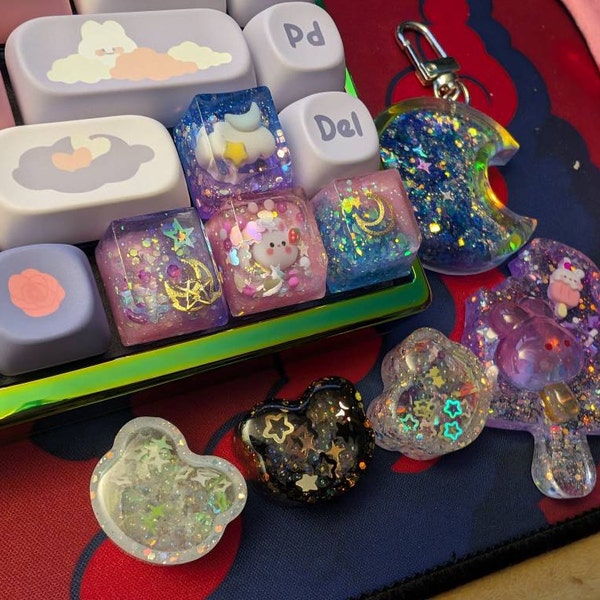 Starry Night Glitter | OEM R1 Cherry MX Switches | Mechanical Keyboard ...