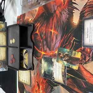 Two Tier Board Game Card Holder, Tabletop Gaming Card Rail, Wooden ...