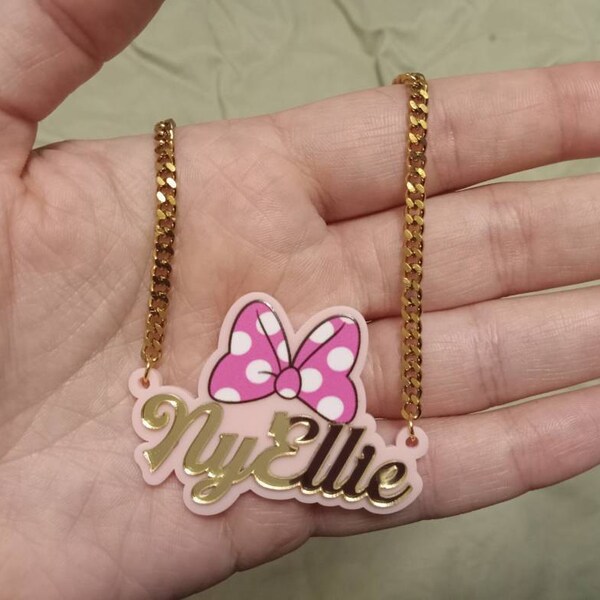 Personalized Character Name Necklace, Cartoon Name Necklace, Custom ...