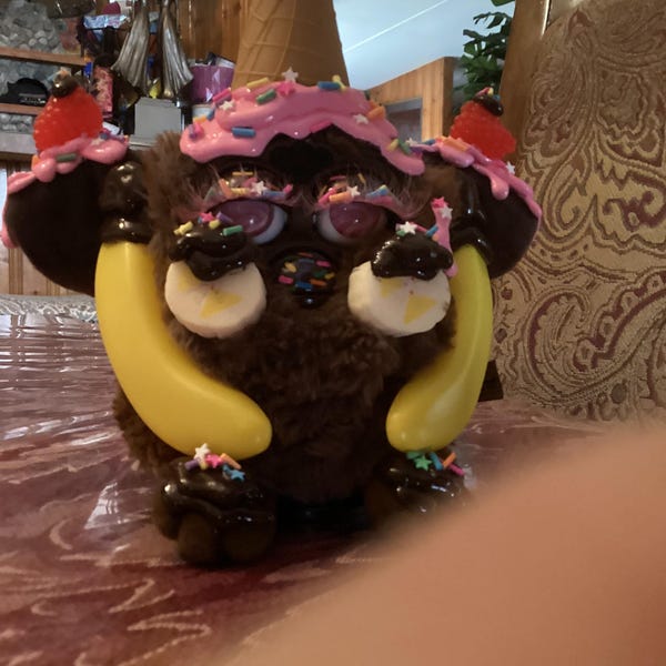 Glitter Vinyl Sticker | Furby-inspired Oddbody | Custom OOAK Design ...