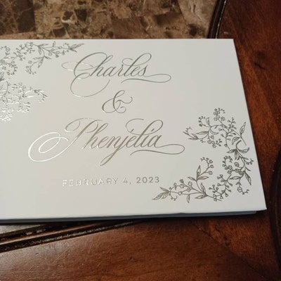 Custom Wedding Guest Book, Wedding Book, Guests Sign In, Hardcover ...