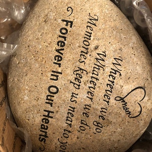 Large 8-10 Custom Engraved Rock, Personalized Memorial, House Numbers ...