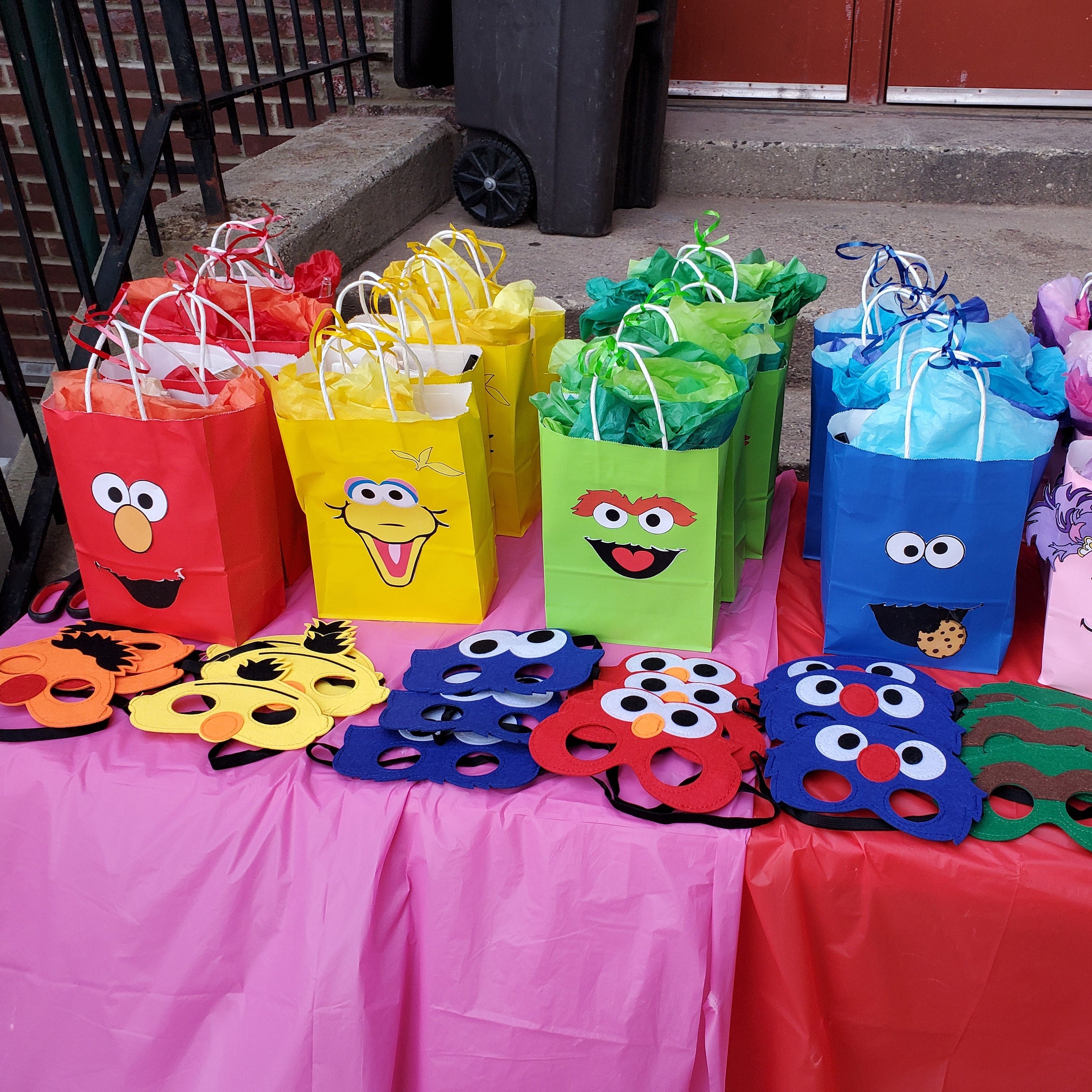 Elmo And Abby Cadabby Party Favor Bags Elmo And Abby Cadabby Etsy