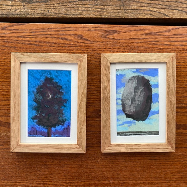 Natural Cherry, Oak or Maple Picture Frame in Peewee Style- Choose Size ...