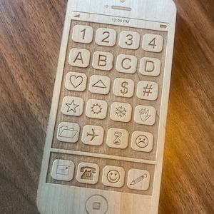 Personalized Phone Toy Wooden Smart Phone - Food Grade Finish - Etsy