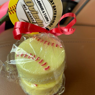 Softball Bath Bomb Gift Set Homemade Sports Bath Fizzies for Softball ...
