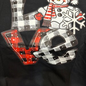 Love Snowman T-shirt, Christmas Snowman T-shirt, Christmas T-shirt ...