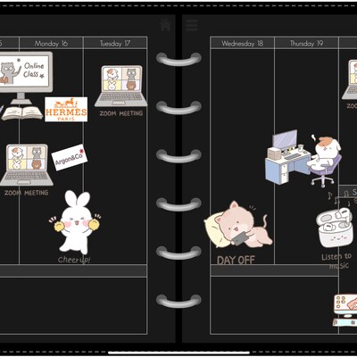 Cute Study Digital Stickers for Goodnotes Planner Hand Drawn Student ...