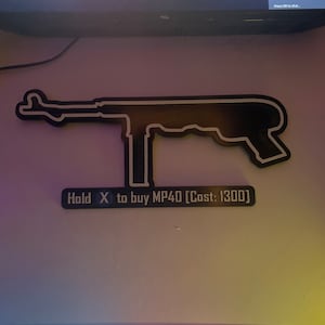 MP40 Wall Gun Buy Wood Sign - Etsy