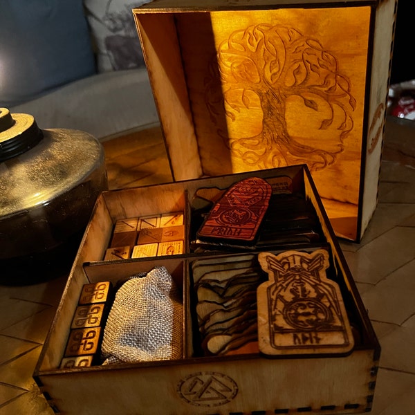 Complete Orlog Game Set (20 Gods, 12 Dice, 30 Tokens, 30 Stones, and 1 ...