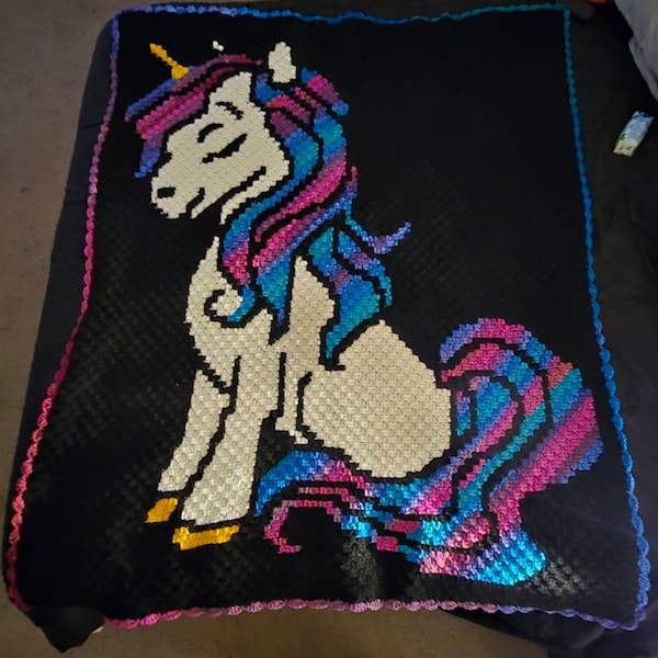 Bookshelf Print Graph + Written Pattern for C2C & Tapestry Crochet ...