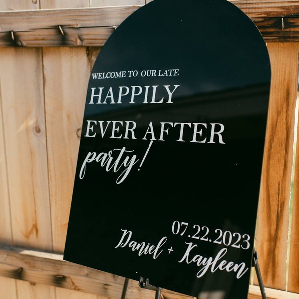 Arch Wedding Sign | Arched Acrylic Welcome Sign | Wedding Decor ...