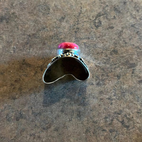 Indian Ruby Ring, 925 Sterling Silver Ring, Handmade Ring, Statement ...