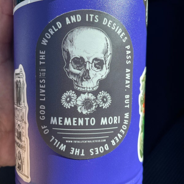 Memento Mori Catholic Sticker, Vinyl, Waterproof, Catholic Stickers ...