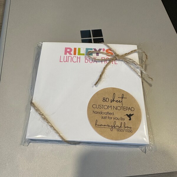 Lunch Box Notes Notepad, Personalized Notepad, Lunchbox Notes ...