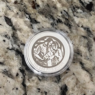 First Holy Communion Coin 1 Oz Fine .999 Silver Engravable Holy ...