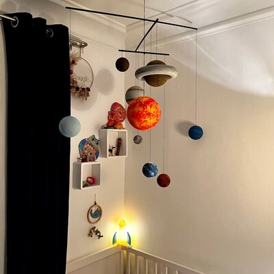 Solar System Model Set, Hanging Planets With Hooks and Strings, Sun ...