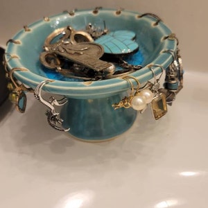 Earring Bowl Pottery, Jewelry Dish Ceramic, Earring Holder Stand ...