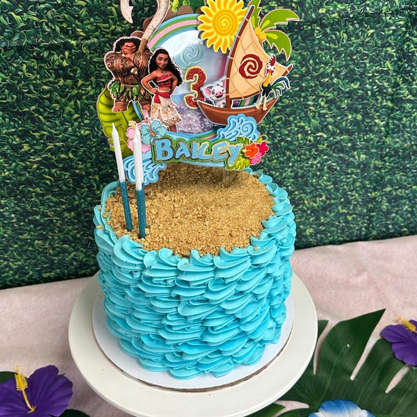 Moana Cake Topper, Baby Moana Cake Topper, Moana Birthday Cake Topper ...